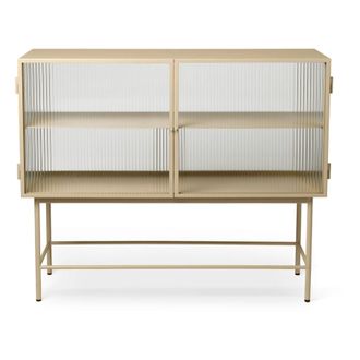 Ferm Living Buffet Haze, en verre stri&eacute; et m&eacute;tal Ferm Living