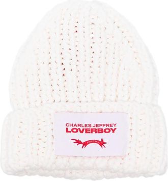 Charles Jeffrey Loverboy Chubby Logo-patch Beanie Hat