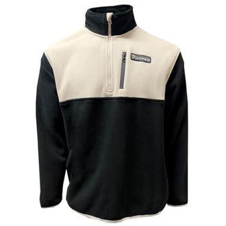 Guinness Pull en polaire &agrave; demi-fermeture &eacute;clair - Noir et cr&egrave;me - Pull dext&eacute;rieur chaud et &eacute;l&eacute;gant, taille M