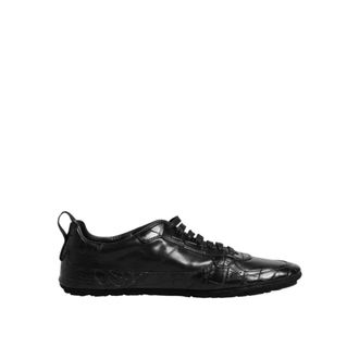Dolce & Gabbana Luxuri&ouml;se Ledersneaker mit Gummisohle - - Shoes - Herren - Schwarzk - 41 1/2 EU