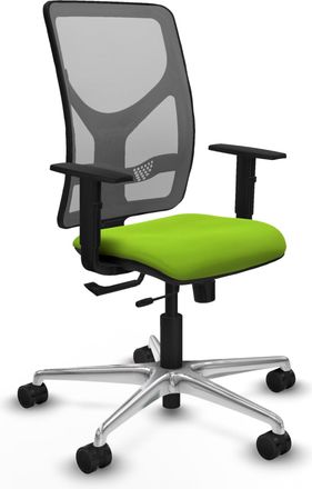 Piqueras y Crespo B&uuml;rostuhl mit verstellbarer R&uuml;ckenlehne, 1D-Armlehnen, h&ouml;henverstellbare Lendenwirbelst&uuml;tze, ausgestattet mit Syncro/Traslack und Schneideschaum, Grau