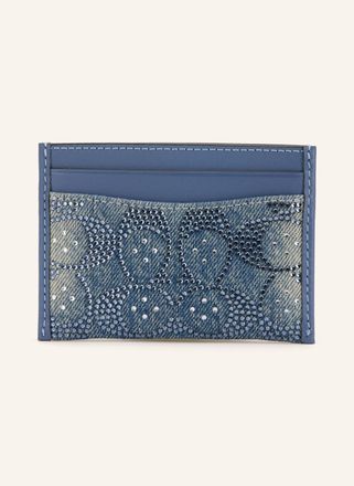 Coach Kartenetui Essential Mit Schmucksteinen blau