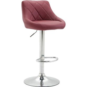 Clp Design tabouret avec des idées dans le cuir dimitation et les coutures élégantes différentes couleurs colore : Bordeauxrot