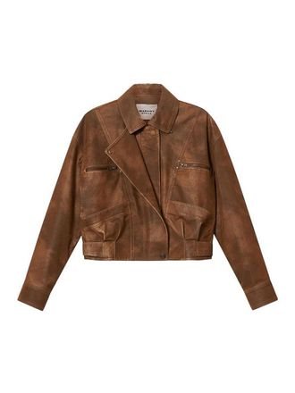 Isabel Marant Lederjacke - Braun