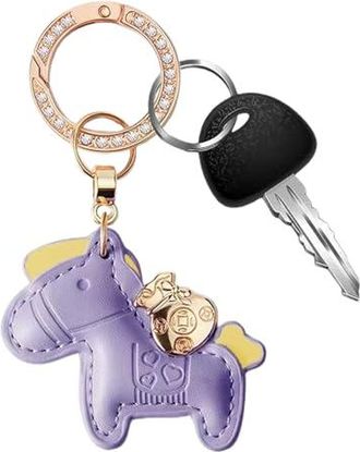 Generico Porte-cl&eacute;s en forme de cheval - Accessoires de bonne chance et de prosp&eacute;rit&eacute; - Pour sac &agrave; main et porte-cl&eacute;s - Pour sac &agrave; main voiture bureau voyage c