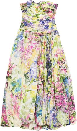 Aje robe Dhalia à fleurs - Tons neutres