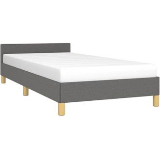 vidaXL Bettgestell ohne Matratze Dunkelgrau 80x200 cm Stoff Vidaxl