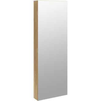 vidaXL Spiegel-Schmuckschrank mit LED-Beleuchtung Wandmontage - Vidaxl