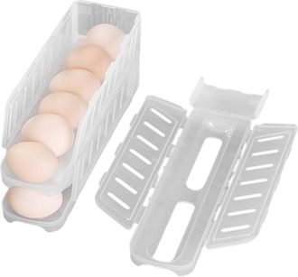 Generico Eierablage | 3 stapelbare Ebenen mit automatischem Drehgelenk | wiederverwendbare Aufbewahrung f&uuml;r Gefrierschrank, f&uuml;r Zuhause, Wohnung, Restaurant, C