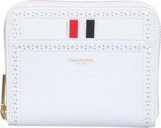 Thom Browne Portemonnaie - Textured Leather Zipped Wallet - Gr. unisize - in Weiß - für Damen
