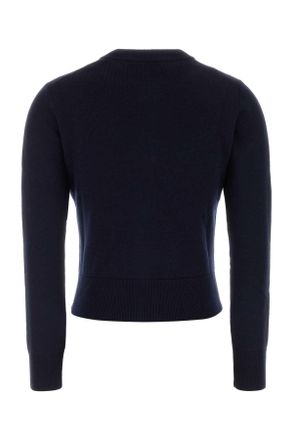 Ami Crew Neck Cardigan - Navy