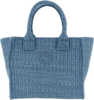 Pinko Pinko, Femme, Sacs, Bleu, Taille: ONE Size Beach Mini Sac Shopping