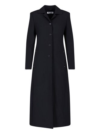 Jil Sander Single-Breasted Virgin Wool Coat