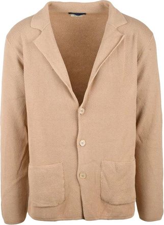Daniele Fiesoli Homme, Vestes, Beige, Taille: XL Veste en tricot