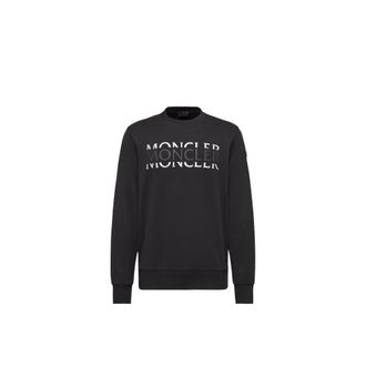 Moncler Moncler Logo Cotton Jersey Long Sleeve T-shirt, Men, Black, Size: 3xl