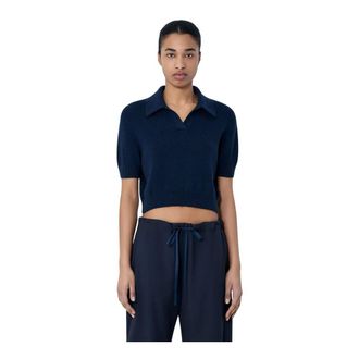 Khaite Femme, Tops, Bleu, Taille: 40 FR Leni Top