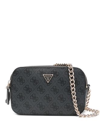 Guess Co sac &agrave; bandouli&egrave;re Noelle II &agrave; plaque logo - Gris