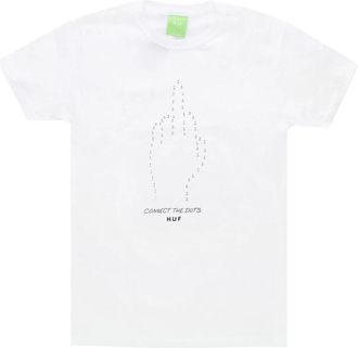 HUF Wei&szlig;es Connect The Dots Tee - - Tops - Herren - Wei&szlig; - XL