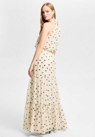 Swing Abendkleid - Abendkleid aus Chiffon mit Polka Dots Taillierter Schnitt mit flie&szlig;endem Rockteil