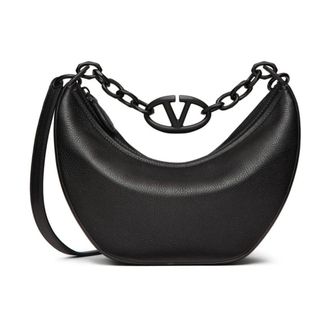 Valentino Garavani Femme, Sacs, Noir, Taille: ONE Size Vlogo Chain Hobo Bag