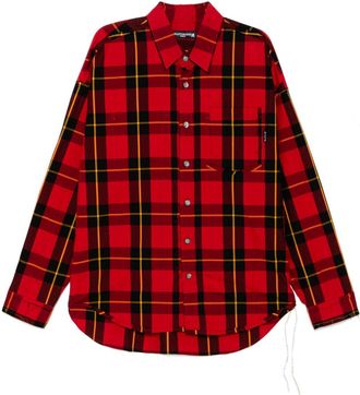MASTERMIND WORLD chemise à motif tartan - Rouge