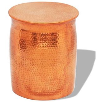 vidaXL Table basse/tabouret martel&eacute; en aluminium Couleur laiton/cuivre vidaXL