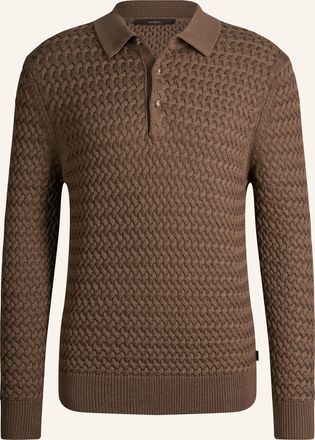 Windsor Windsor. Polo-Longsleeve braun