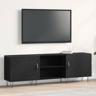 vidaXL Meuble tv Ch&ecirc;ne noir 150 x 30 x 50 cm Bois ding&eacute;nierie Vidaxl