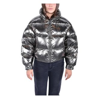 Michael Kors Metallic Puffer Jacke - - Jackets - Damen - Grau - XS