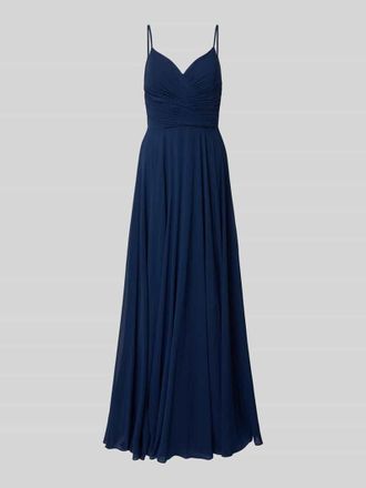 Mascara Abendkleid mit Drapierungen und V-Ausschnitt