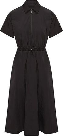 Moncler Moncler Robe Chemise Mi-longue Pliss&eacute;e, Femme, Noir, Taille: 38