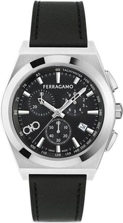Ferragamo Vega Upper East Chrono 42mm - Schwarz