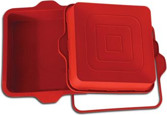 Silikomart | SFT306 Silikon-Kuchenform SQUARE, antihaftbeschichtet, 1er Pack Kuchenform mit Safe Ring, 228 x 228 mm, h 50 mm, Volumen 2,3 l, Made in Italy