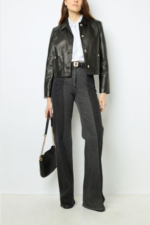 Gerard Darel Veste courte en cuir - BEYZA - Noir