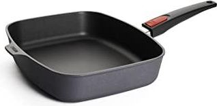 Woll Diamond Lite Rechteckpfanne, 30x26 cm, 7 cm hoch, mit abnehmbarem Stiel - Geeignet für Ceran, Gas, Elektro, Halogen - nicht induktionsgeeignet, Alugus