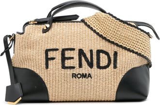 Fendi Hobo Bags - Medium Raffia By The Way Satchel - Gr. unisize - in Braun - f&uuml;r Damen