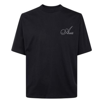 Amiri Cryst Script Logo LJ Skate Tee - - Tops - Herren - Schwarzk - L