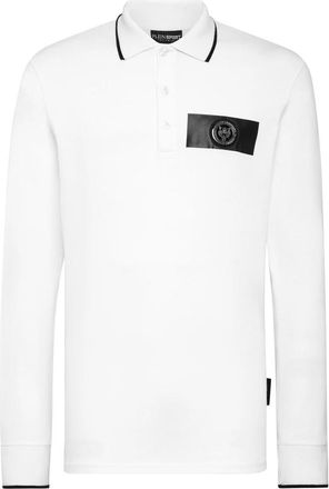 Plein Sport Polo LS Tiger Crest Edition - - Sport - Herren - Wei&szlig; - 4XL