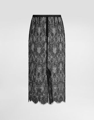 Dolce & Gabbana Spitzenrock - Frau R&ouml;cke Schwarz Spitze 38