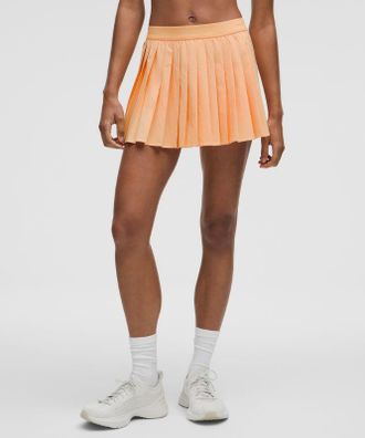 lululemon Jupe de tennis plissée taille haute pour Femmes - Orange - Taille 10