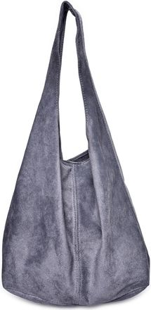 Anna Luchini Grau Rindsledertasche