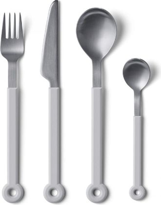 POTT mono ring, wei&szlig; 4tlg - der Besteck Klassiker