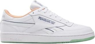 Reebok Mixte Club C Revenge Basket, Blanc/AI Aqua/Orange Sunkissed, 41 EU