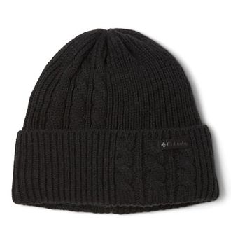 Columbia Agate Pass Bonnet en Tricot torsad&eacute;, Noir, Taille Unique Femme