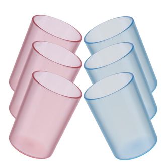 NUOBESTY Zerodeko 6 St&uuml;ck Wiederverwendbare Zahnb&uuml;rstenbecher aus Transparentem Runde Mundsp&uuml;lbecher mit Gro&szlig;em Fassungsverm&ouml;gen Platzsparend Bruchsicher als H