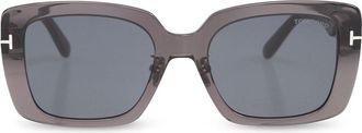 Tom Ford Eyewear lunettes de soleil &agrave; charni&egrave;re en T - Gris
