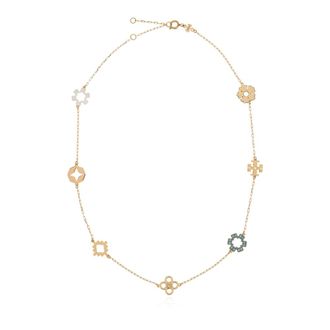 Tory Burch Halskette mit funkelnden Kristallen - - Accessories - Damen - Gelb - ONE SIZE
