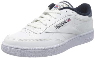 Reebok Herren Club C 85 Sneaker, White/Vector Navy/White, 35 EU