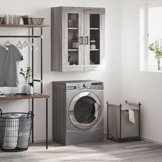 vidaXL Wandschrank Grau Sonoma 69,5x34x90 cm Vidaxl