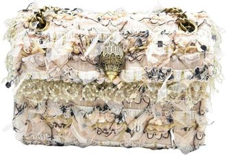 Kurt Geiger Femme, Sacs, Beige, Taille: ONE Size Tweed Mini Kensington